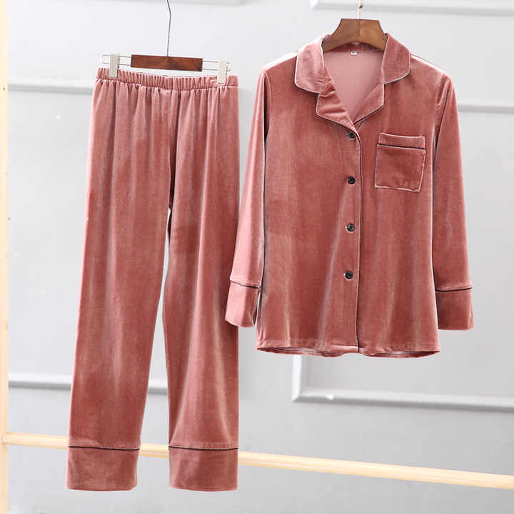 Warm Winter Pajamas - Velvet Fleece for Women's Comfort
