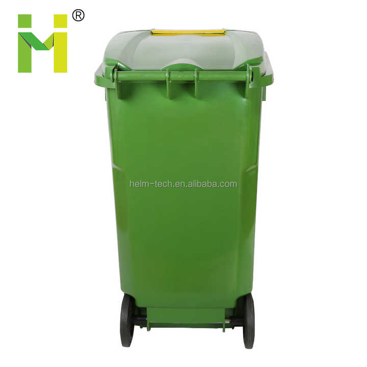 240L Outdoor Plastic Recycle Dustbin with Lid and Wheels