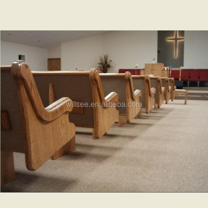 Solid Oak Church Pew - Customizable Wood Bench Seating