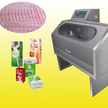 DRINK STRAW APPLICATOR MACHINE STRAW STICKING SPOON STICKING MACHINE ...