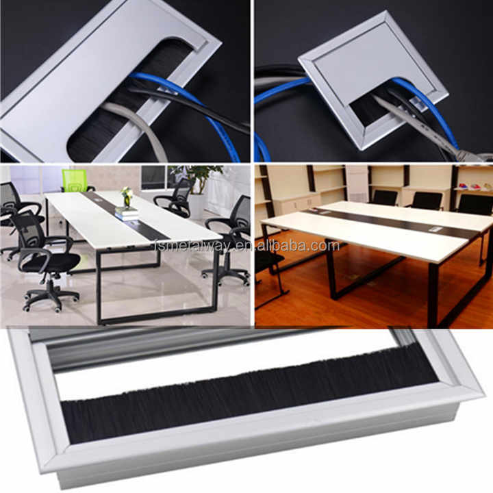Custom Desk Office Grommet Cable Tray Cover Aluminum Alloy