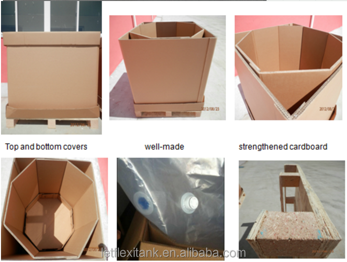 1000L Paper IBC Bulk Container with Liner Bag for Liquid Transport