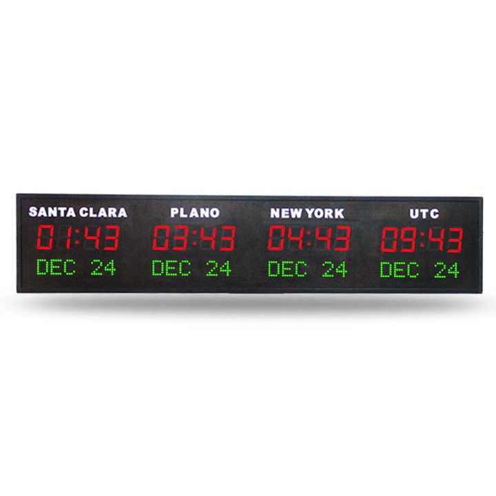 CHEETIE CP035 LED Digital Clock - Multiple Time Zones