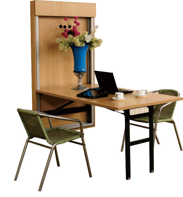 Space-saving Wall Table Mechanism - Ideal for Office Desks