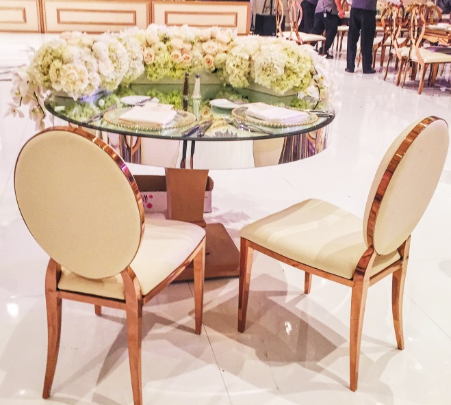 Wholesale Luxury Gold Wedding Infinity Leather Hotel Chairs
