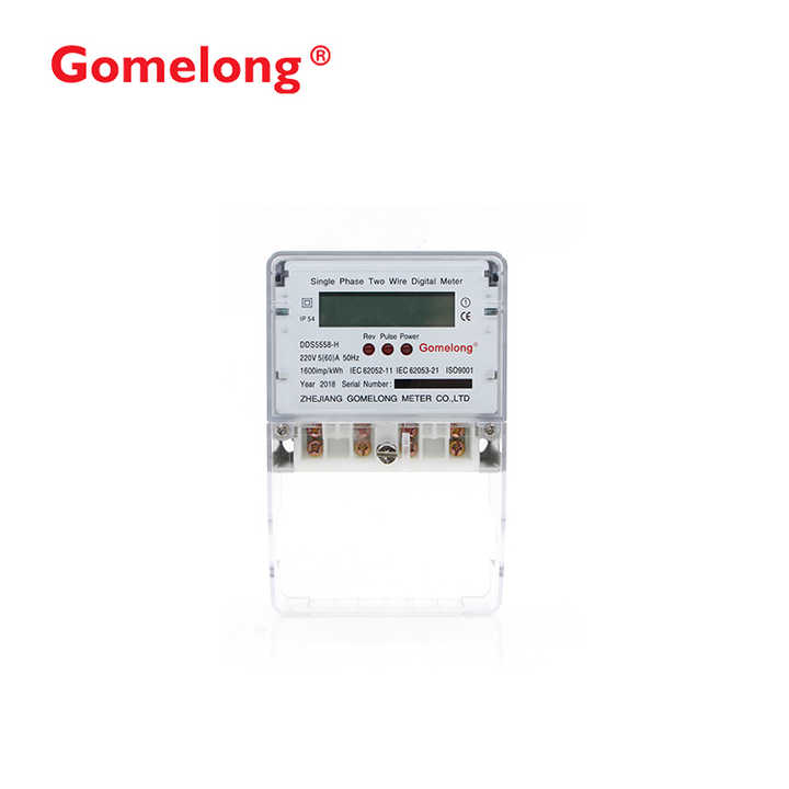 DDS5558 Electric Power Meter Single Phase 2 Wire Energy Meter DIN Rail ...