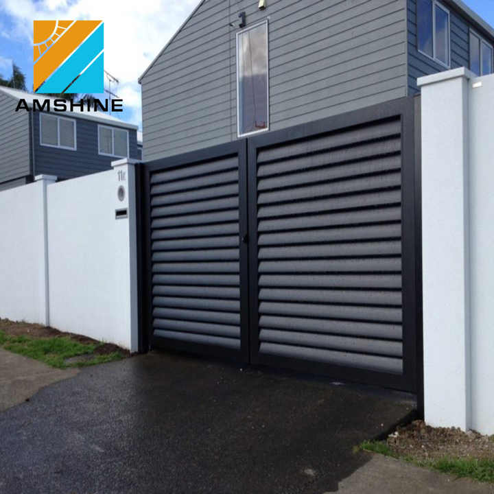 Modern Aluminum Louver Retractable Sliding Gate - Eco-friendly