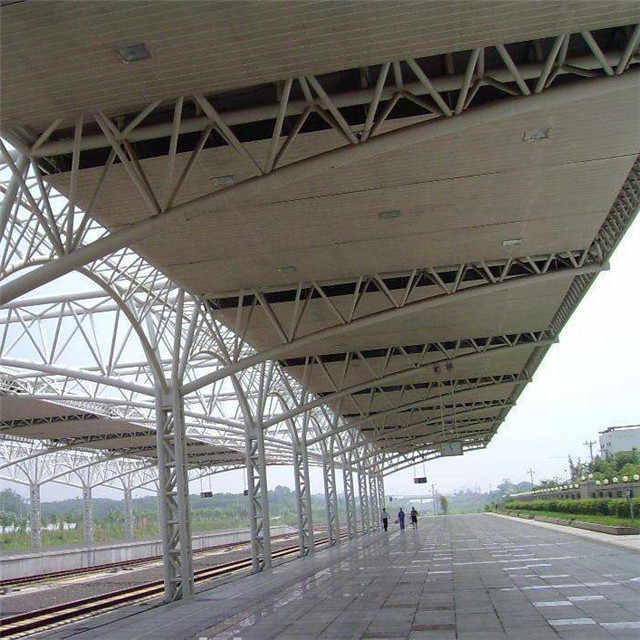 Galvanized Steel Truss Space Frame for Bus/train Station Canopy
