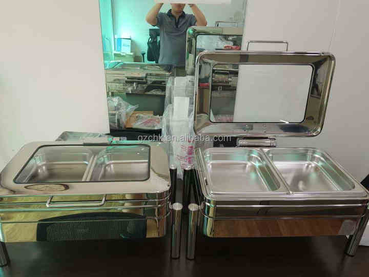 9L YUFEH Stainless Steel Hydraulic Chafing Dish with Glass Lid - Chen ...
