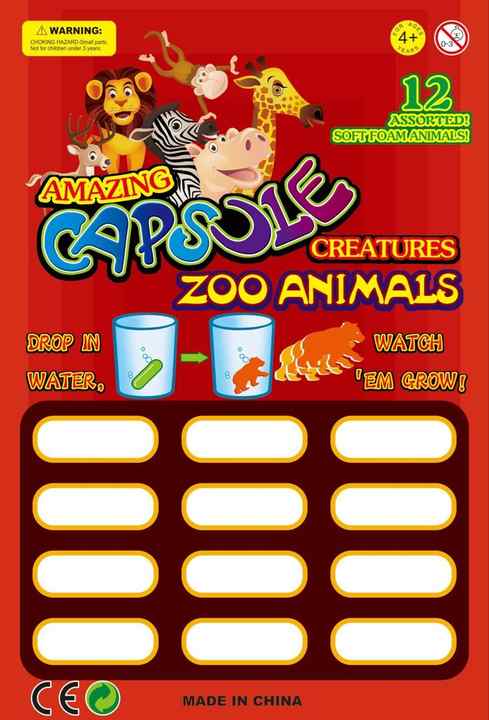 Magic Grow Capsules - Soft Foam Animals for Kids