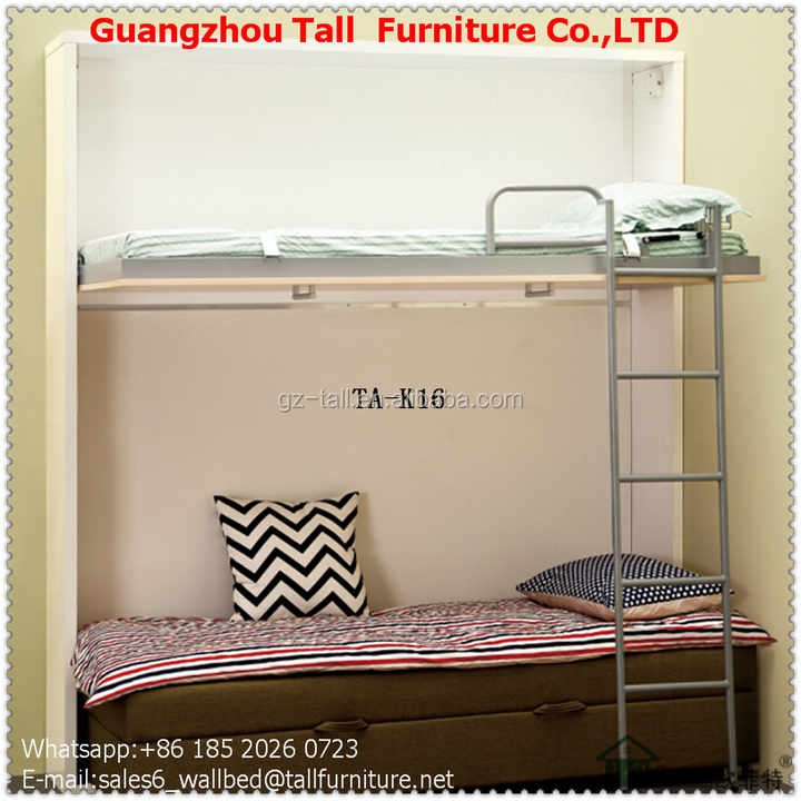 Folding retractable Horizontal bunk bed hidden bed frame| Alibaba.com