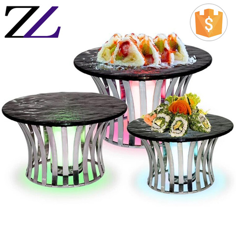 Modern design carving buffet stations movable led light decoration ...