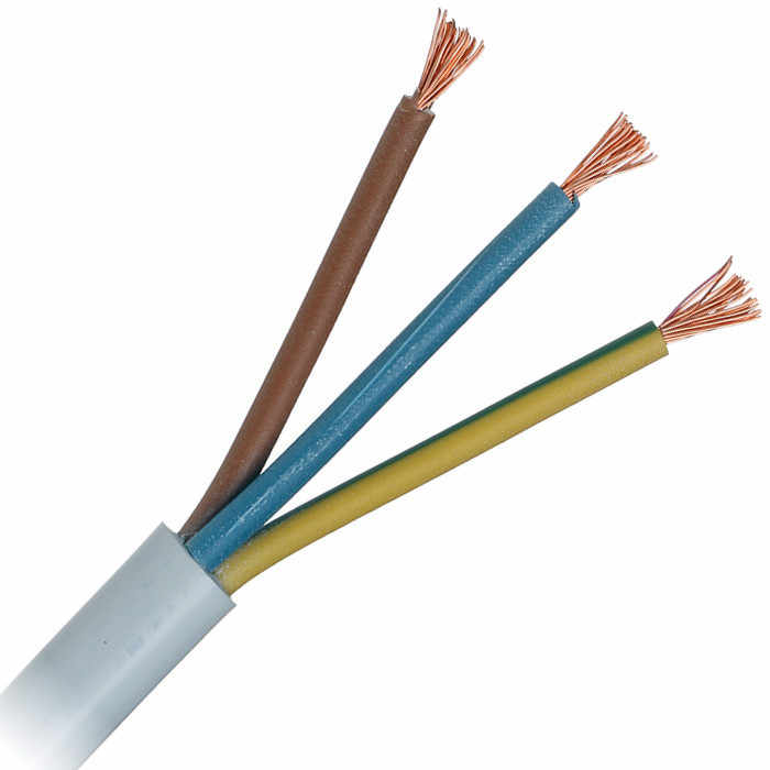 3 Core 1.5mm Flexible Wire - 99.99% Copper Electrical Cable