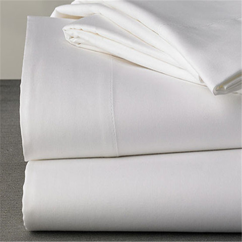 Soft and Breathable White Brushed Microfiber Flat Sheet