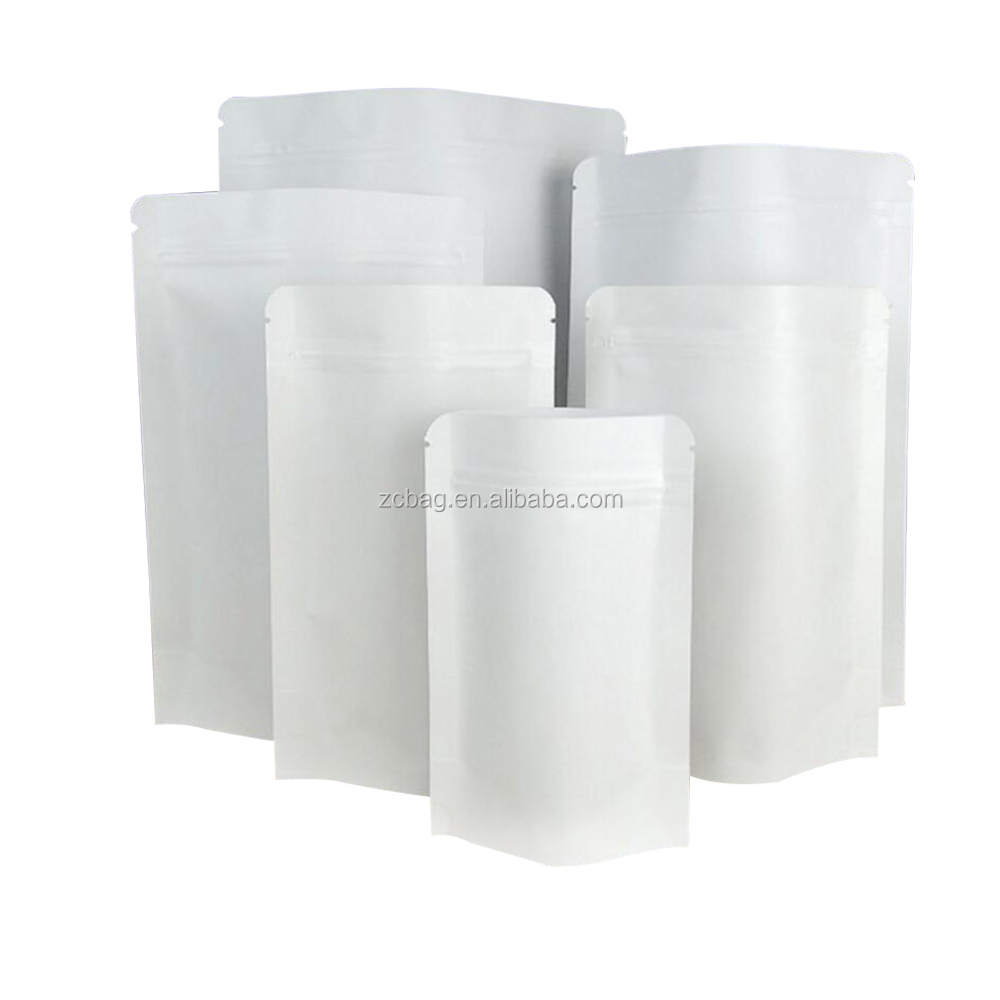 Mylar Bags Design 100g White Matt Pouch U2013 5x7 Inch Stand-Up Zip ...