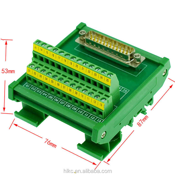 Bloque de terminales para DB25 hembra para montaje en carril DIN ...
