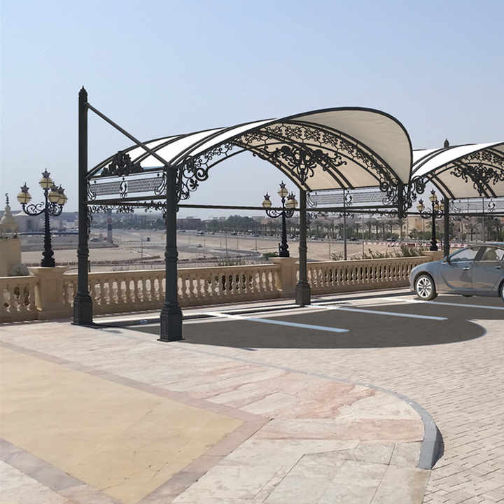 Wrought Iron Car Parking Shade - Durable & Stylish