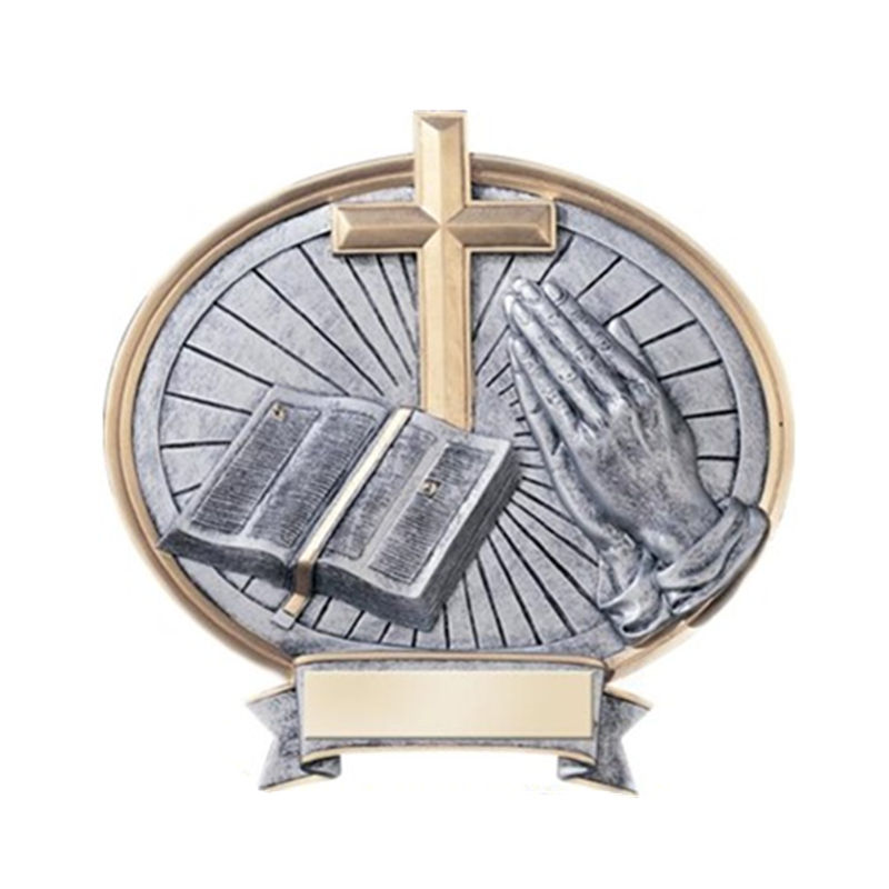 Christian Cross Plaque Statue - Customized Art & Collectible