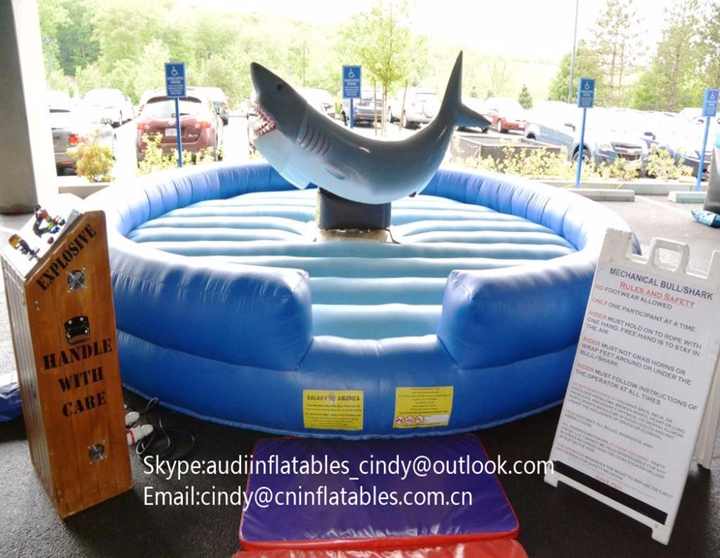 Giant Inflatable Rodeo Shark - Fun Mechanical Riding Game