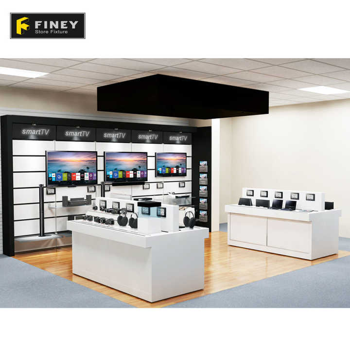 Customized Electronics Shop Display Counter Cabinet