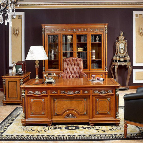 French Baroque Style Luxury Executive Office Desk/ European Classic ...