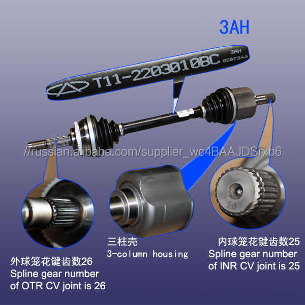 T11-2203010BC/T11-2203020BC Tiggo 4G63 l 25 т MVMX33 J11 ШРУС ВНУТРЕННИЙ| Alibaba.com