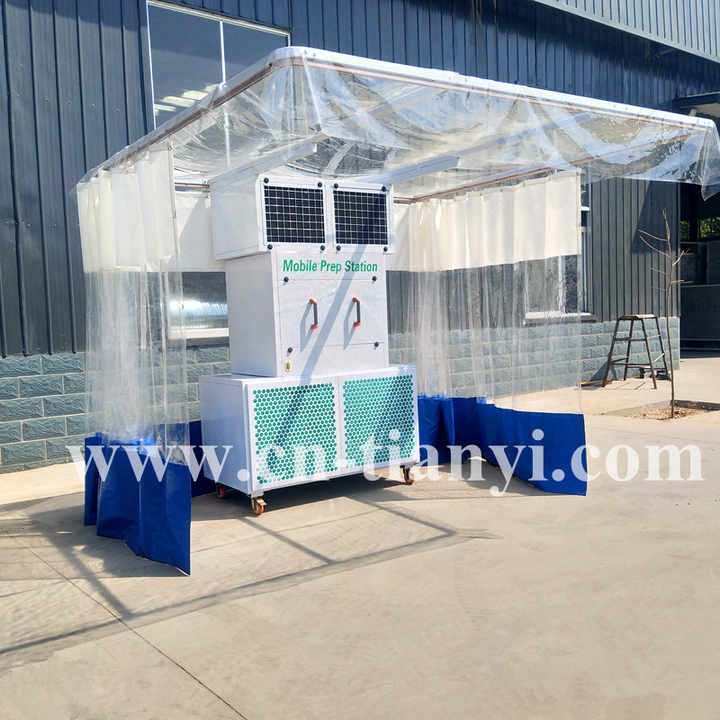 Portable Transparent Curtain Prep Station: CE Approved Spray Booth for ...