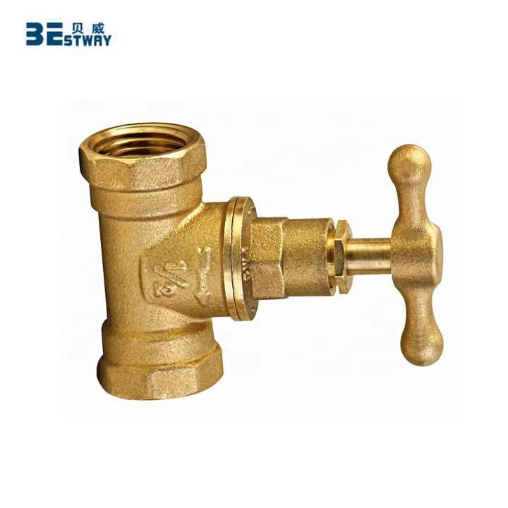 Cheap Price Brass Straight T Handle Female Thread Brass Stop Cock Valve ...