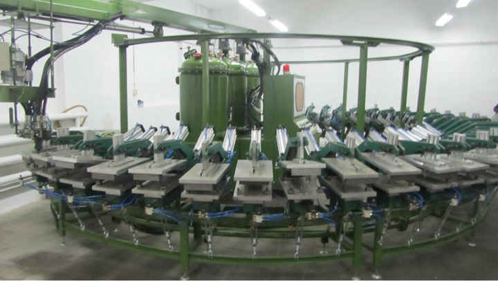 Automatic PU Insole Outsole Safety Shoe Injection Machine