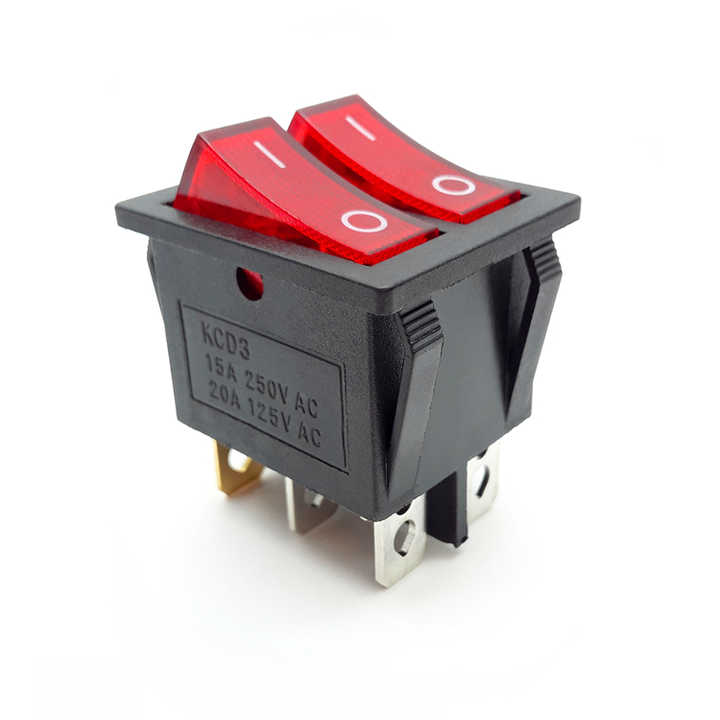 KCD4 2 pole 16A 250V AC T125 115n 4-way multi DPDT fireplace double ...