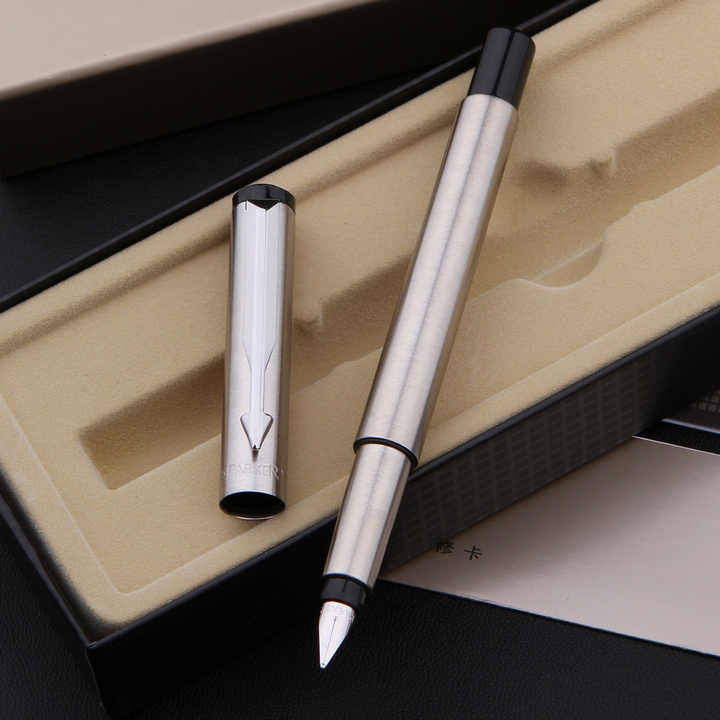 German Brand Silver Parker Fountain Pen - Perfect for Writing