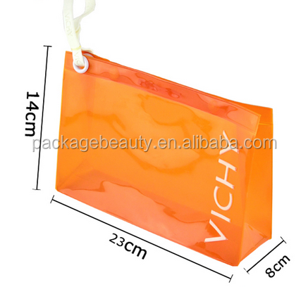 Transparent PVC Plastic Snap Button Bag - Beauty Packaging