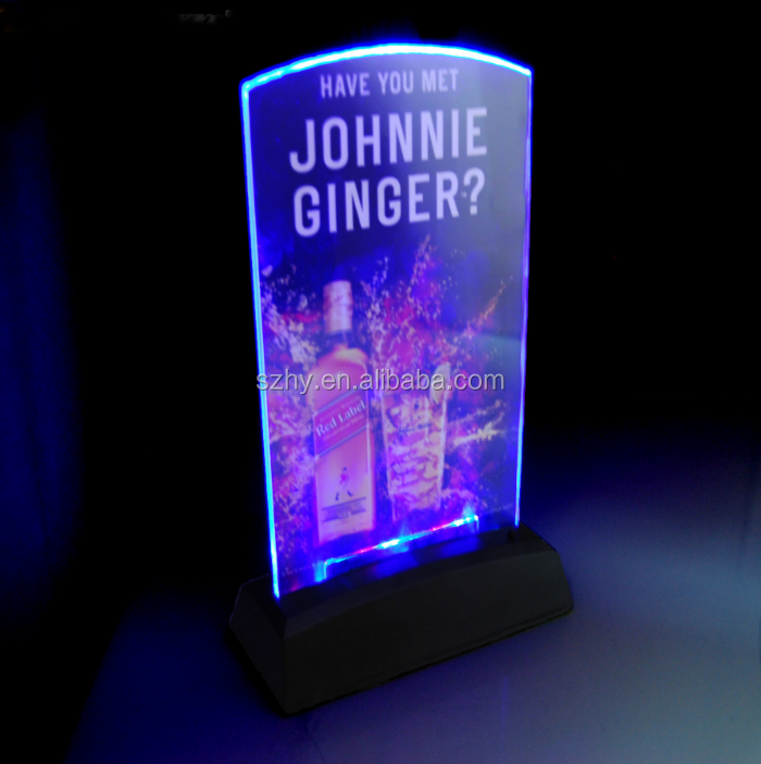 Acrylic LED Table Tent for Menu Holder - Stylish & Versatile