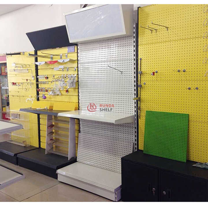 Accessories Display Shelf Metal Pegboard Slant Board Rack for Hardware ...