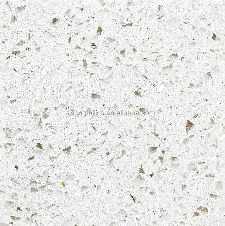 White Star Polished Quartz Stone Slab,Silestone Sparkle Colors Quartz ...