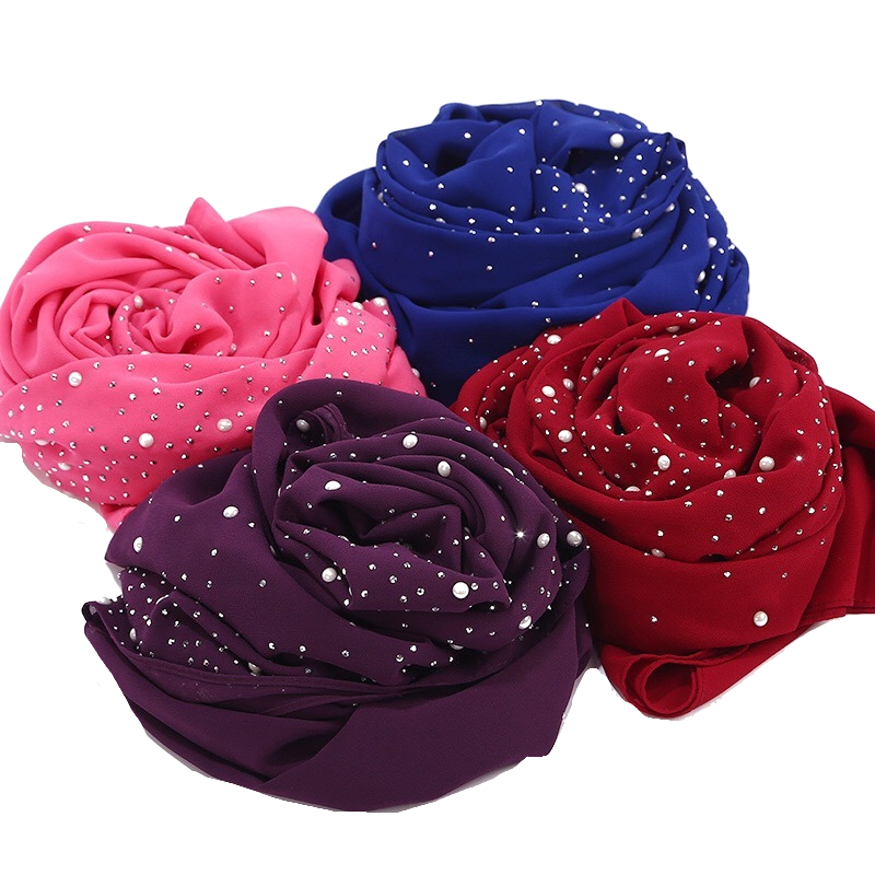 2025 New Design - Hijab with Stone - Rhinestone Jersey