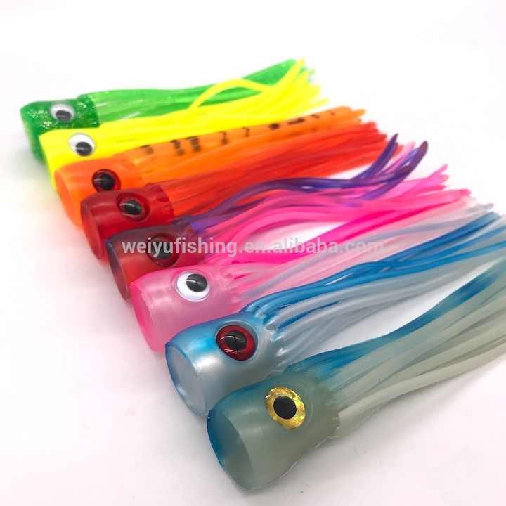 Soft PVC Chugger lure Offshore Trolling fishing Lures soft plastic ...