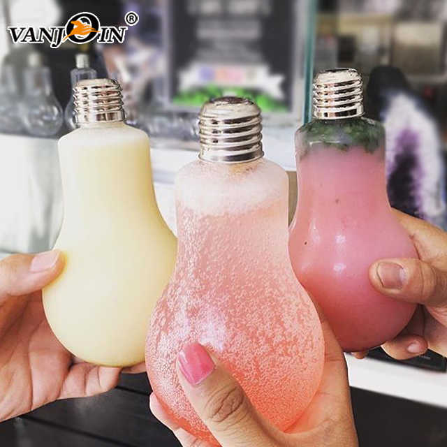 LED Drink Bulb Bottle 400ml - Perfect for Smoothies & Coffee