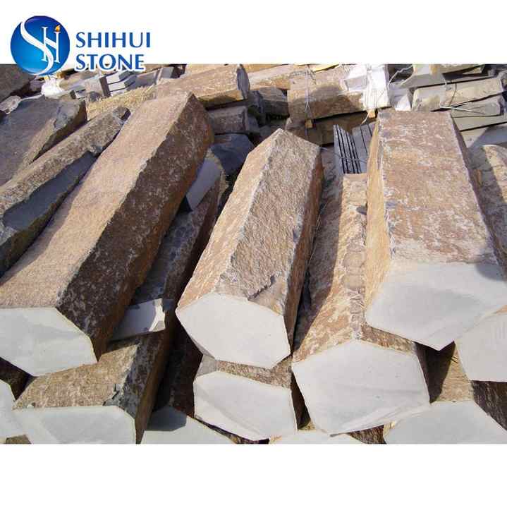 Landscaping Natural Basalt Columns Stone Pillar for Garden Use