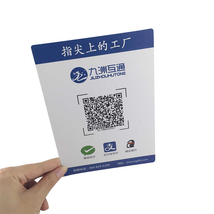 Quick Payment PVC Tag with QR Code Printing for Restaurants