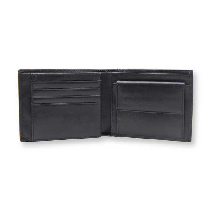 Nappa genuine leather trifold coin wallet 14 card slots large capacity ...