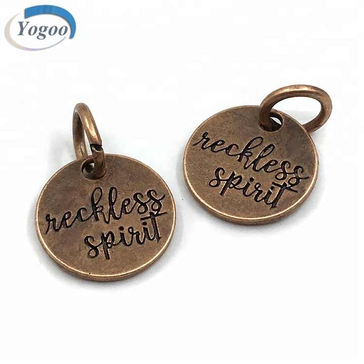 Custom Stamped Metal Charms - Personalized Zinc Alloy