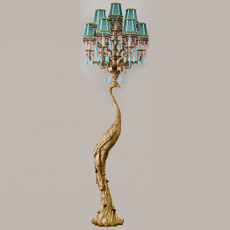 Peacock Lamp - Peacock Standing Lamps - Gold Modern Design