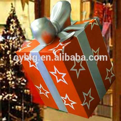 Fiberglass Xmas Giant Gift Box Decoration - Perfect for Holidays