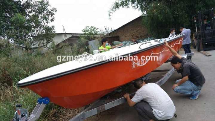 5.2m Red Fiberglass Assault Boat M-003 - Fast Rescue Boat