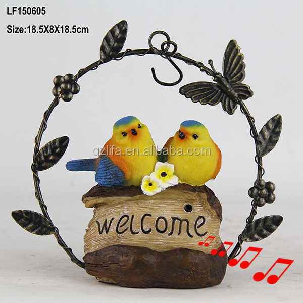 Motion Sensor Bird Statue with Sound - LIFA Garden Sculpture