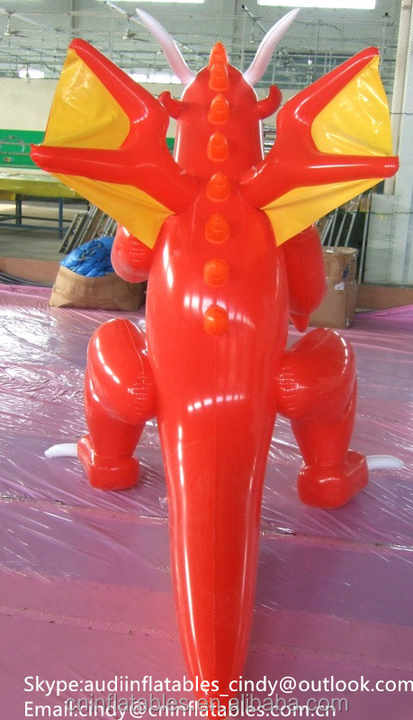 Red Shiny Inflatable Dragon - Perfect for Advertising