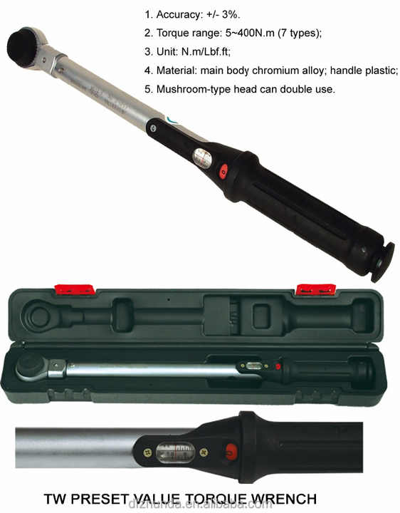Wheel Nut Adjustable Torque Wrench For Screw Nut With Alarm Function ...