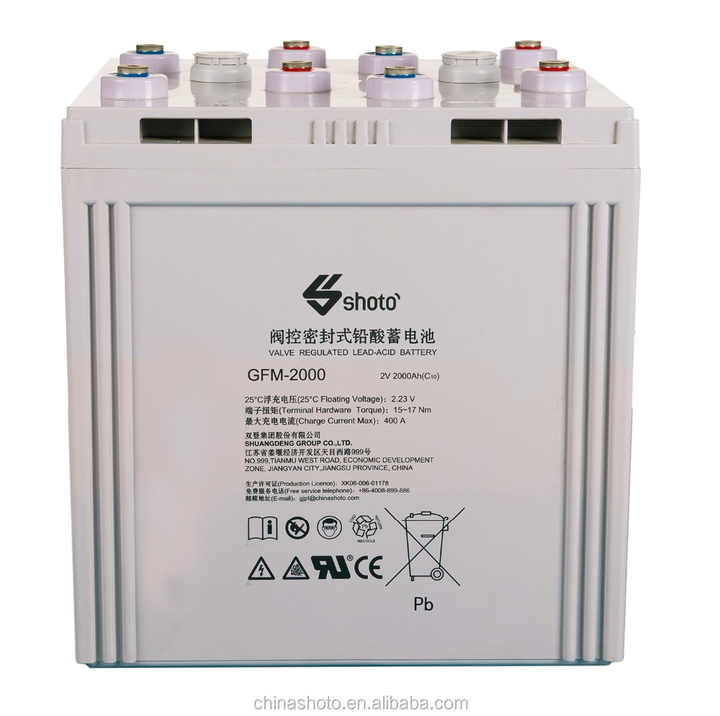 Shoto GFM-2000 VRLA Battery - 2000ah for Telecom & Energy