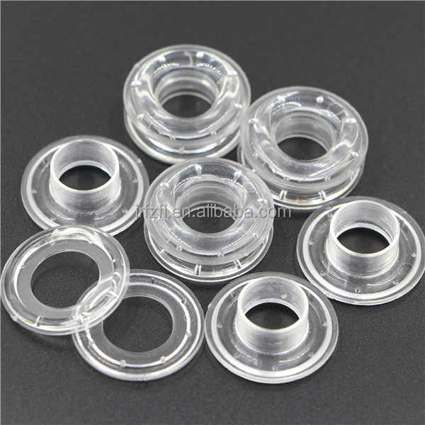 Black White Round Transparent Clear Plastic Grommets